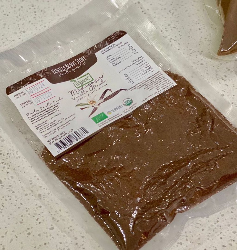 100Gr ORGANIC VANILLA POWDER | Vanilla Beans Store